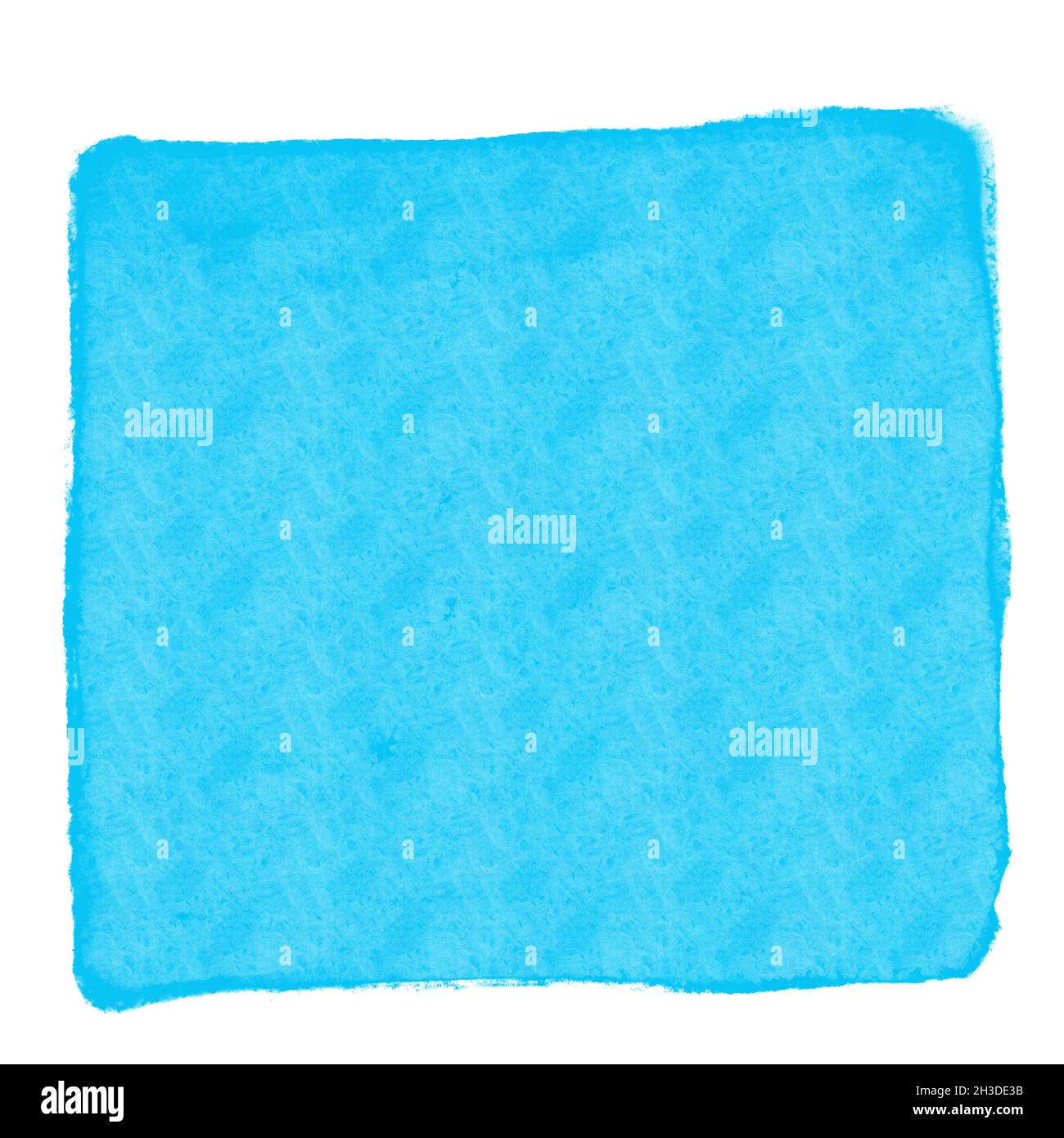 Square spot of blue paint abstract background, light blue background ...