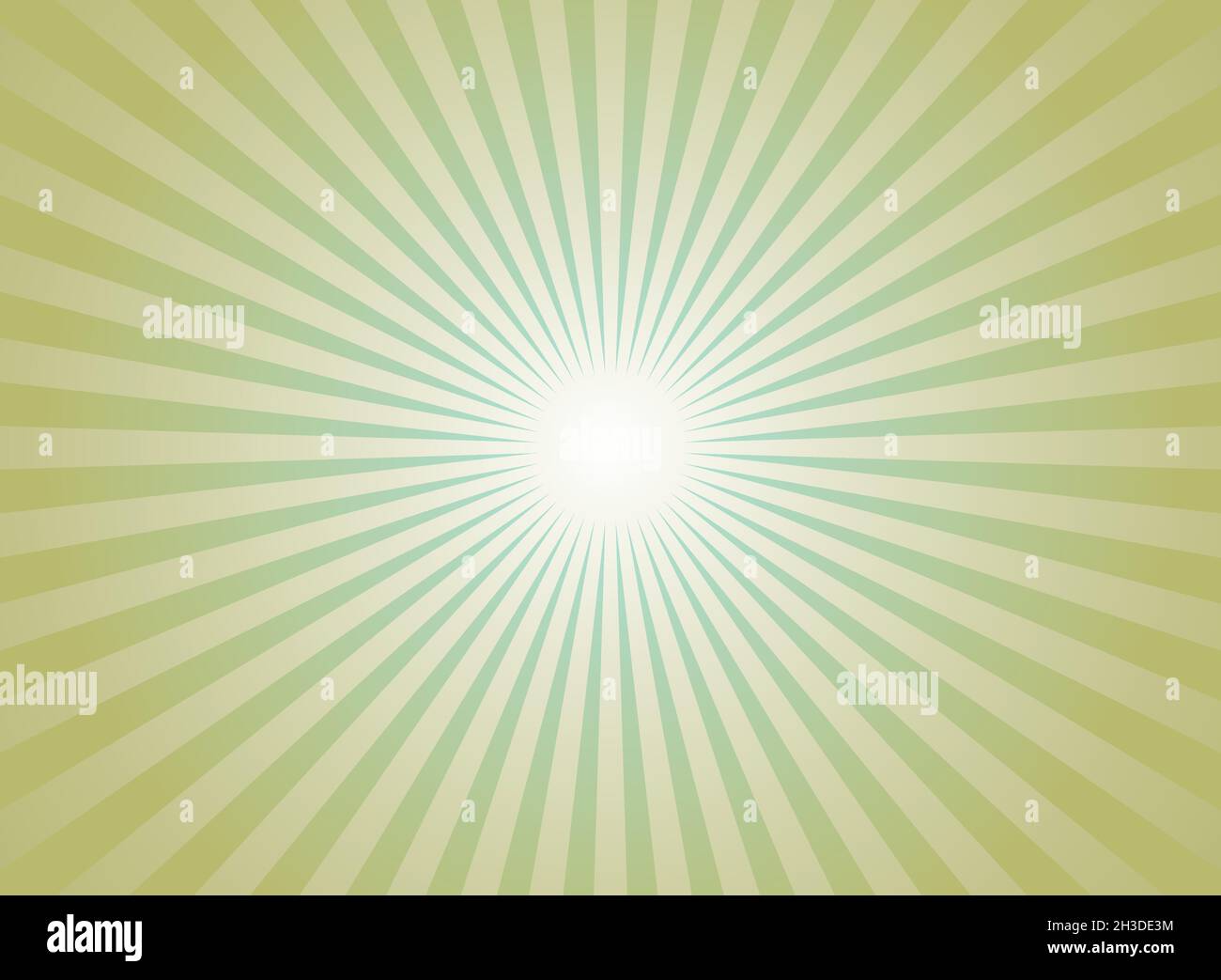 Sunlight wide background. Green color burst background. Vector ...