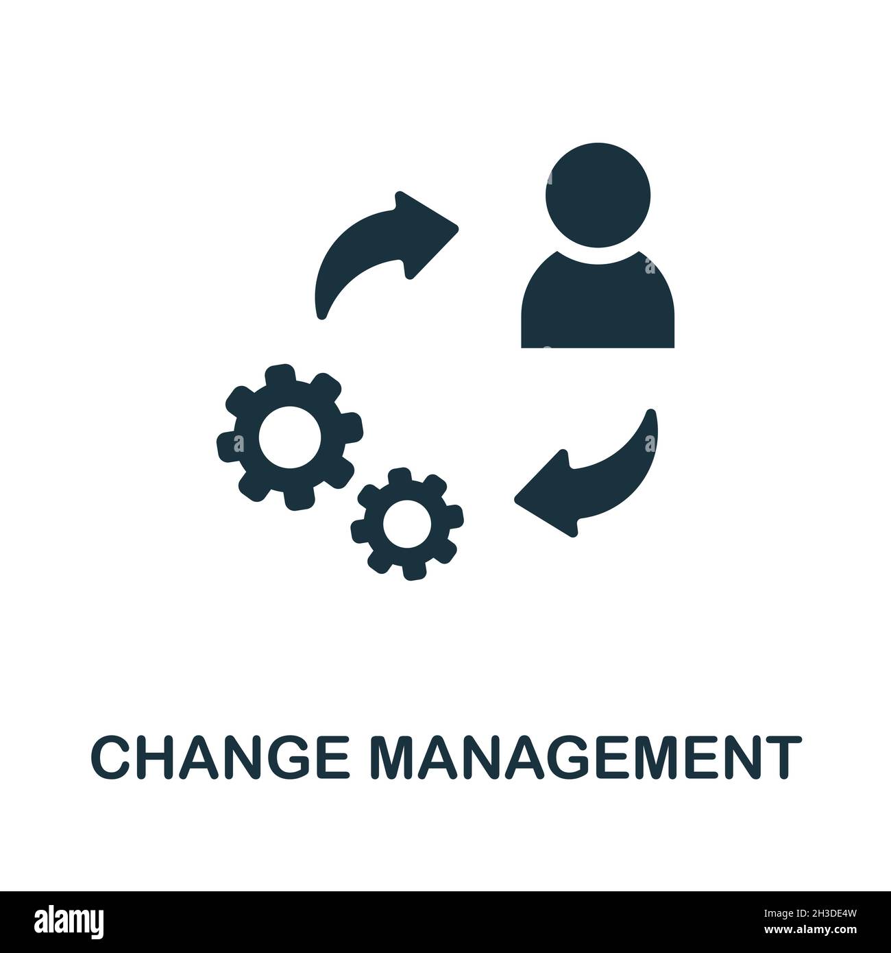 Change Management icon. Monochrome sign from production management ... Change Management icon. Monochrome sign from production management ...
