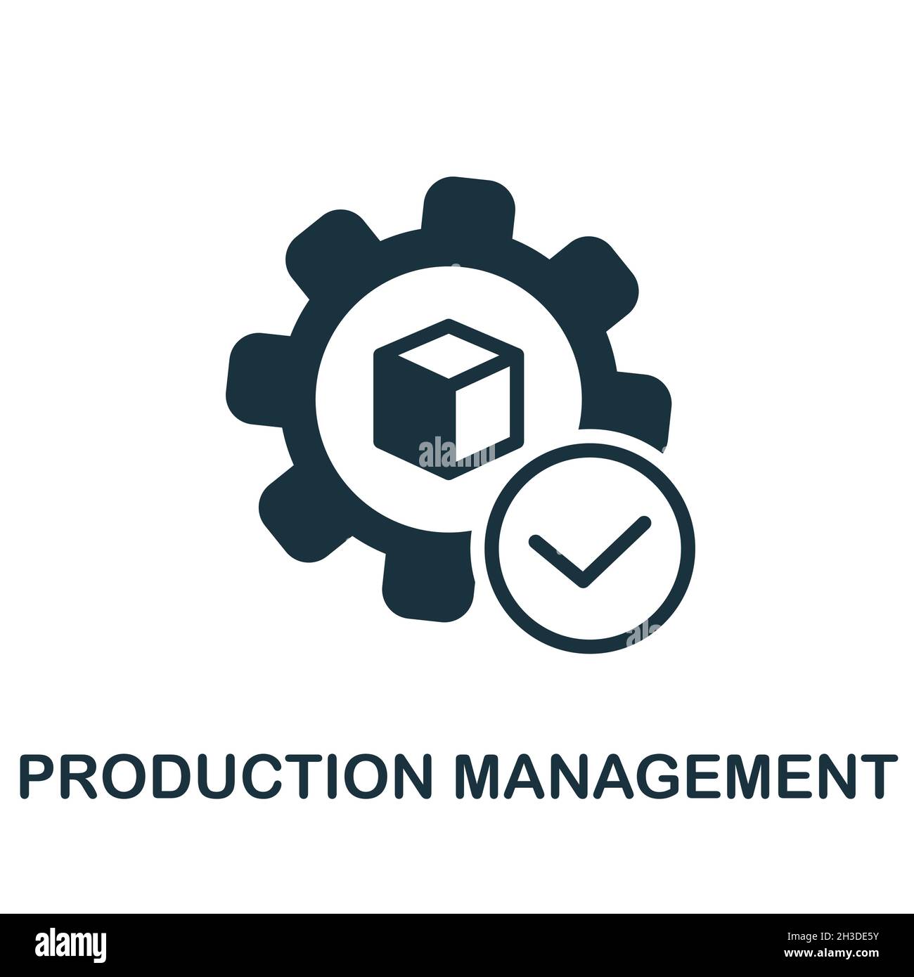 Production Management Icon Monochrome Sign From Production Management Collection Creative