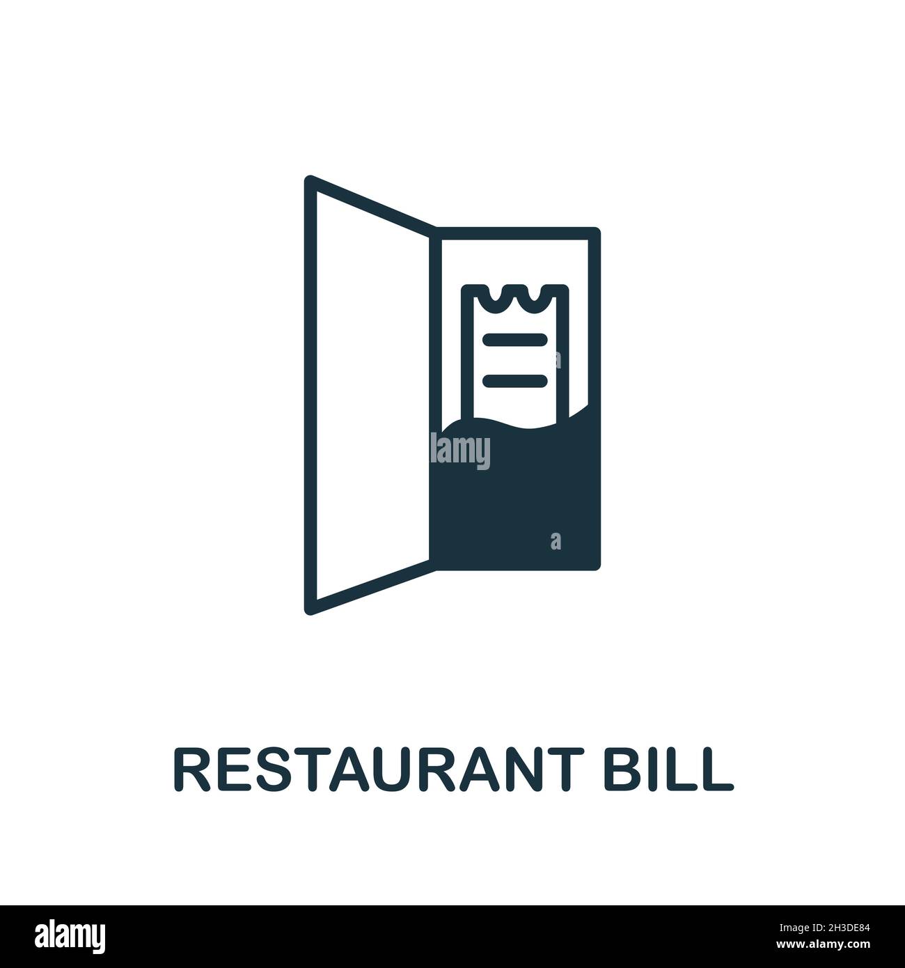 Restaurant Bill icon. Monochrome sign from restaurant collection ...