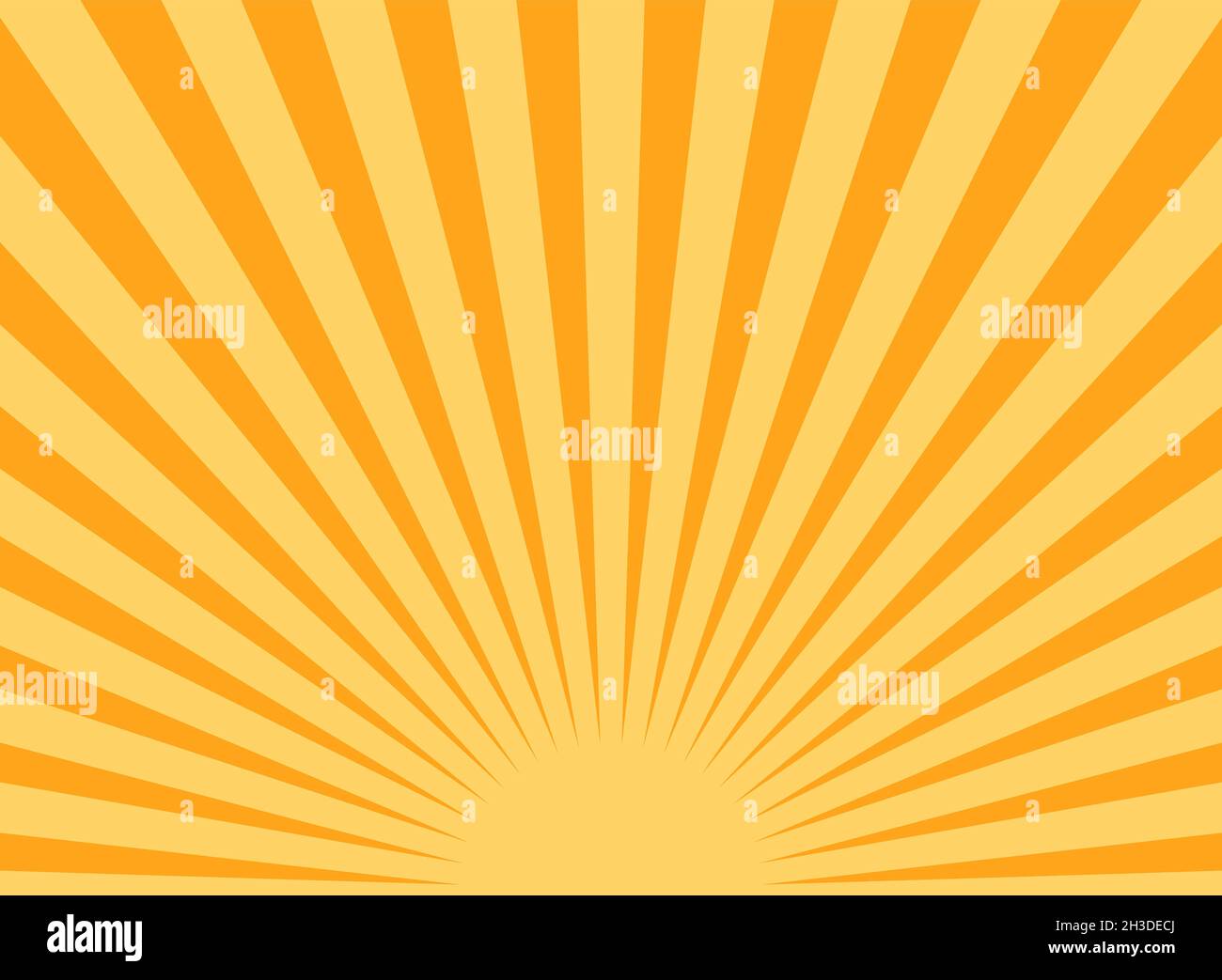 Sunlight rays horizontal background. Bright orange color burst ...