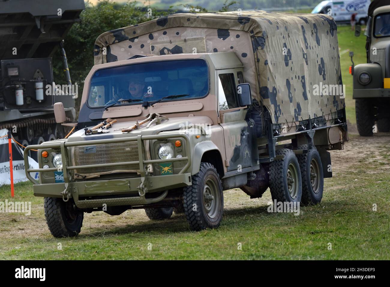 Military heavy goods transport at show Stock Photo - Alamy