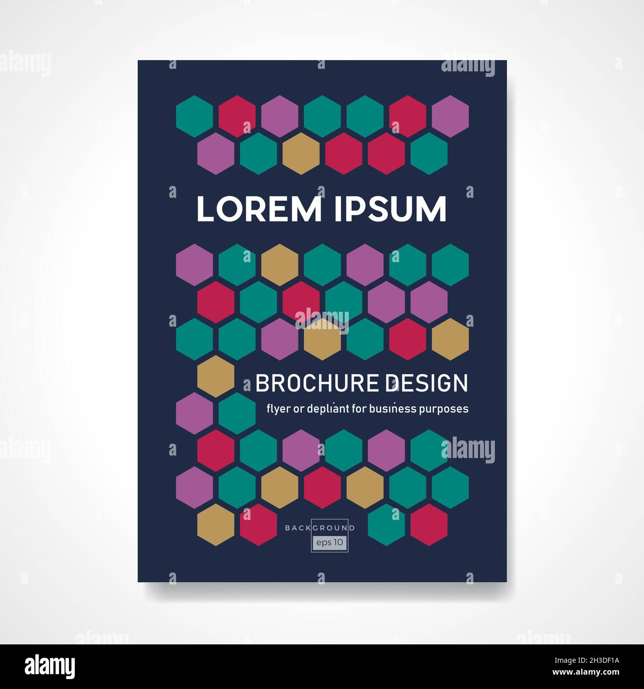 Hexagons flyer template Stock Vector Images - Alamy