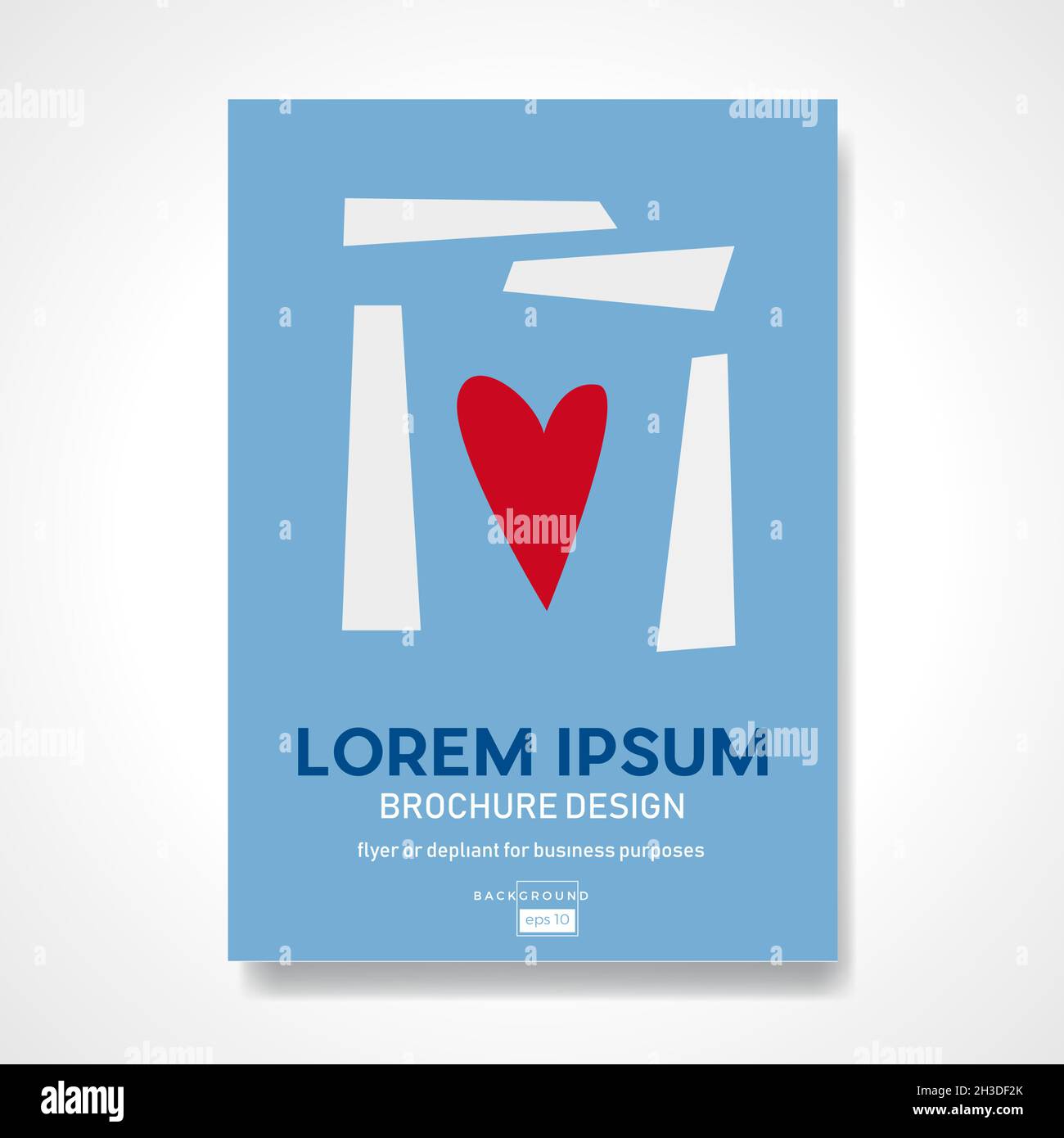 Building of hospital with a heart inside. Retro vector background and ...