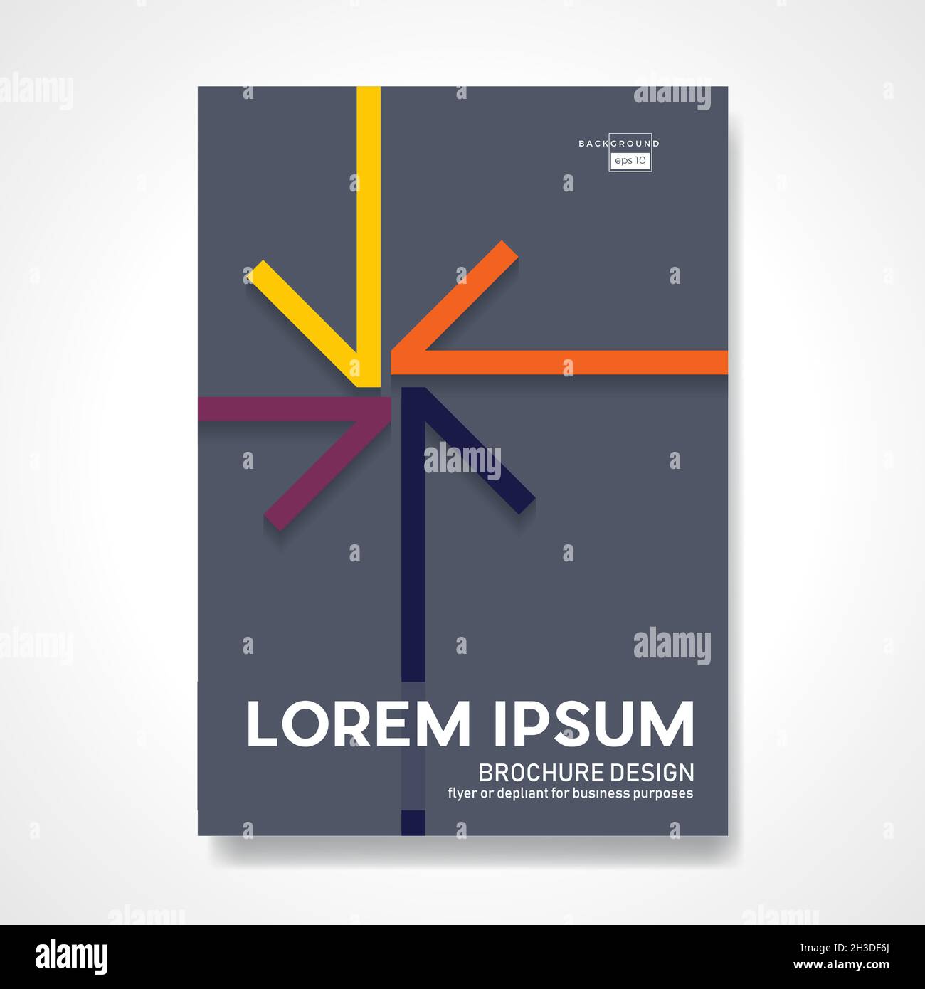 Arrows converging to form an asterisk. Convergence and meeting concept ...