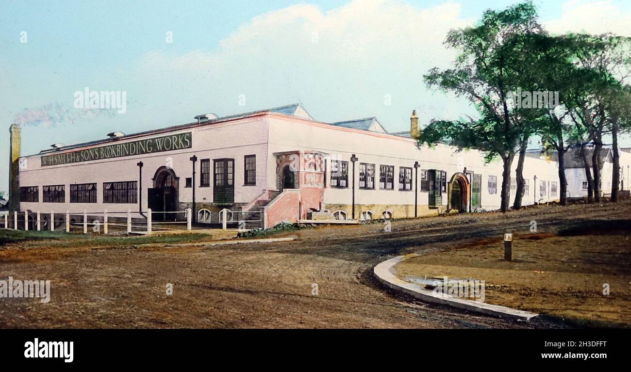 W H Smith book binding factory, Letchworth Garden City, early 1900s ...