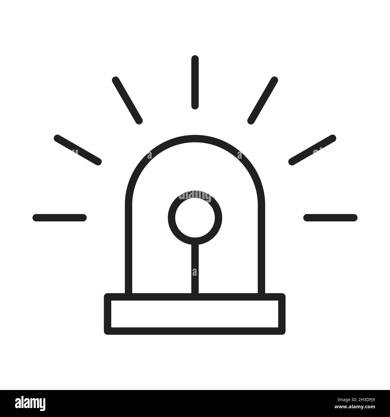 Siren icon vector emergency symbol. Ambulance sign isolated on white ...