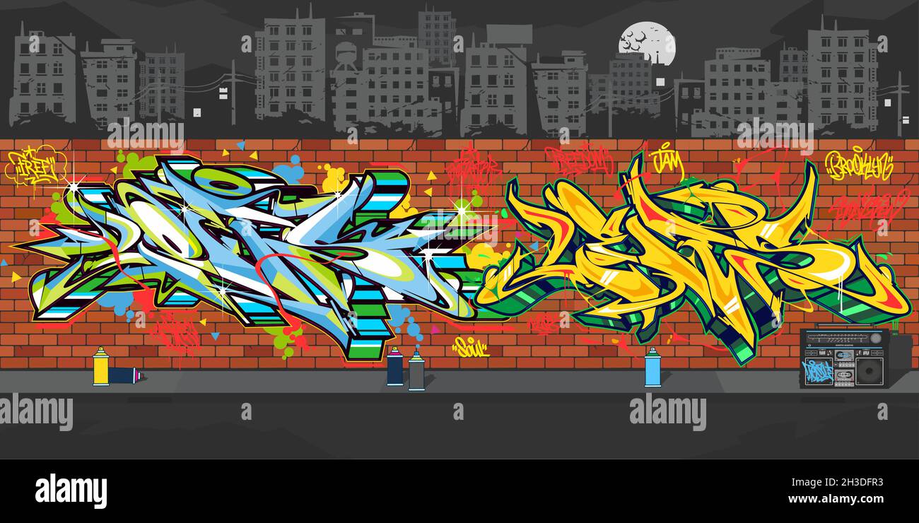 Comic book wall mural Stock Vector Images - Alamy