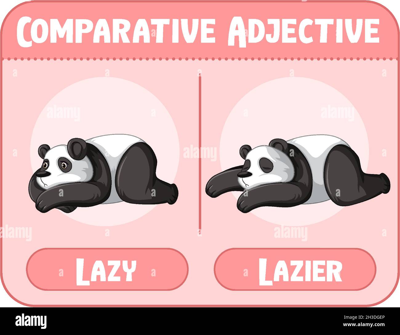 Comparative adjectives for word lazy illustration Stock Vector Image & Art - Alamy