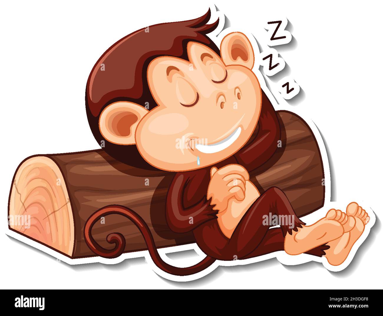 Sleeping Monkey Cartoon