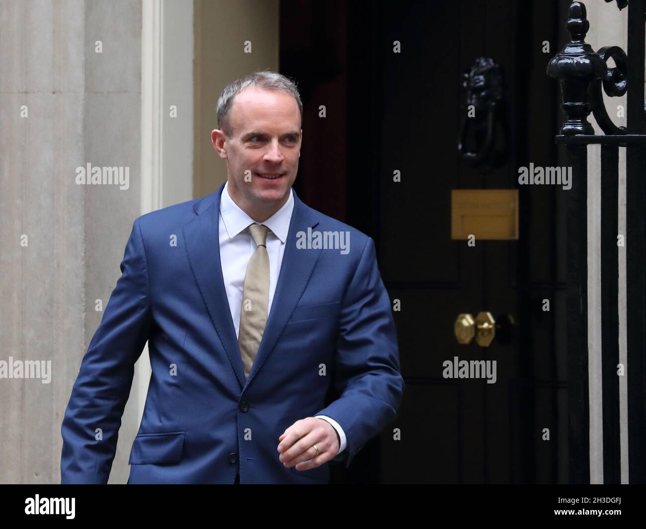Deputy Prime Minister Dominic Raab Leaving Downing Street No 10 After A