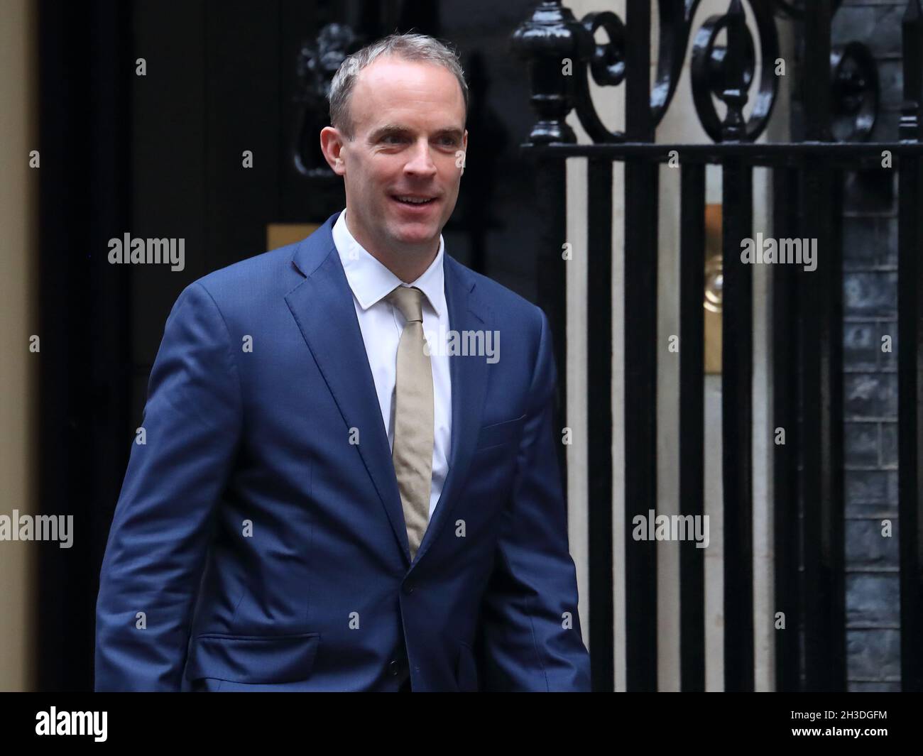 Deputy Prime Minister Dominic Raab Leaving Downing Street No 10 After A
