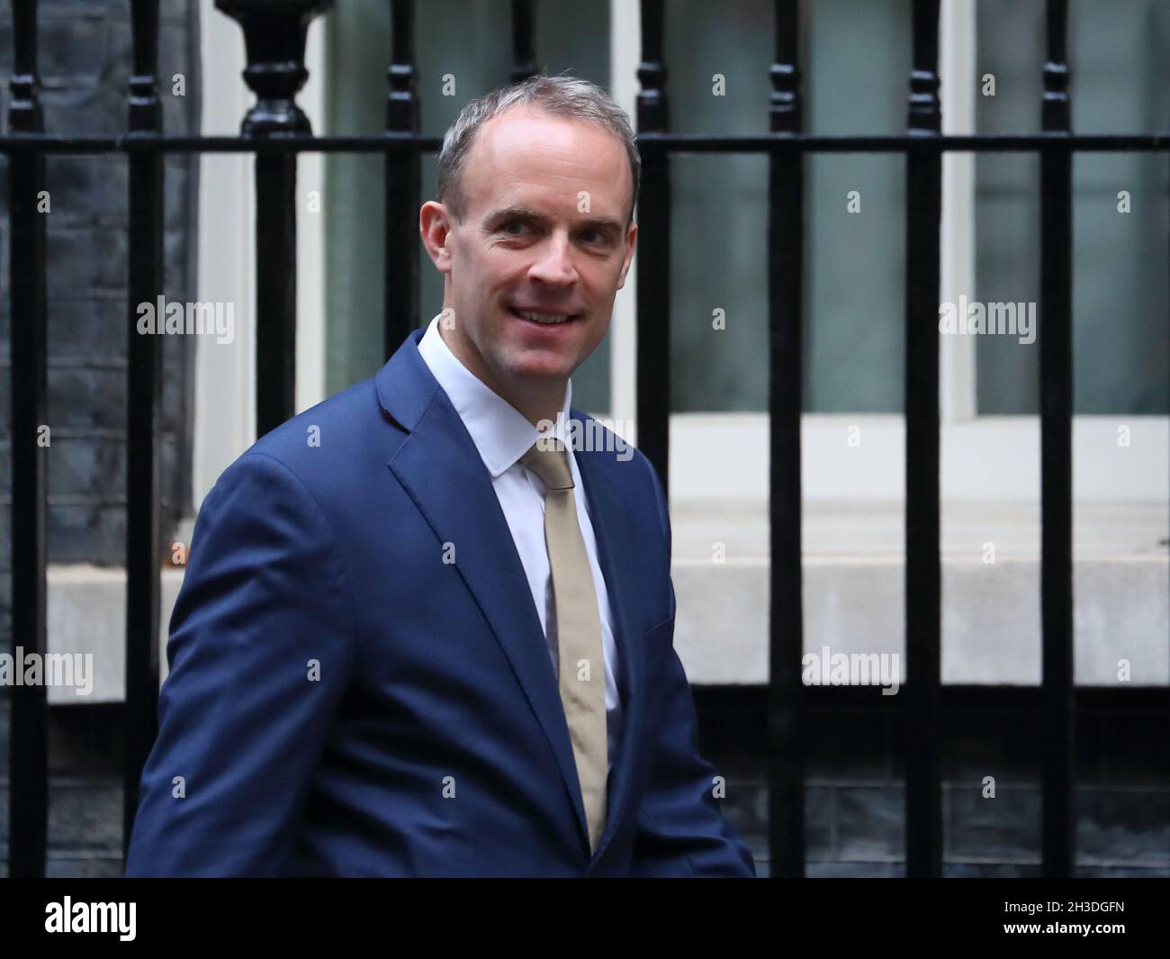 Deputy Prime Minister Dominic Raab Leaving Downing Street No 10 After A