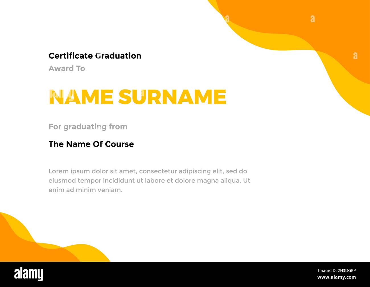 Modern certificate template with abstract shapes full color design ...