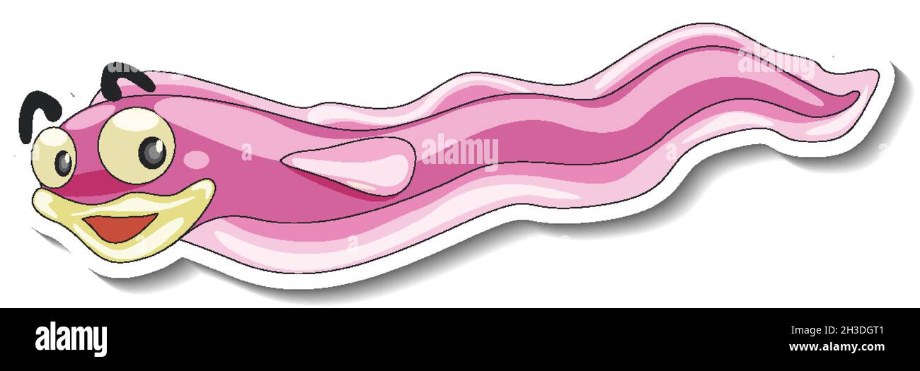 Sea eel animal cartoon sticker illustration Stock Vector Image & Art ...