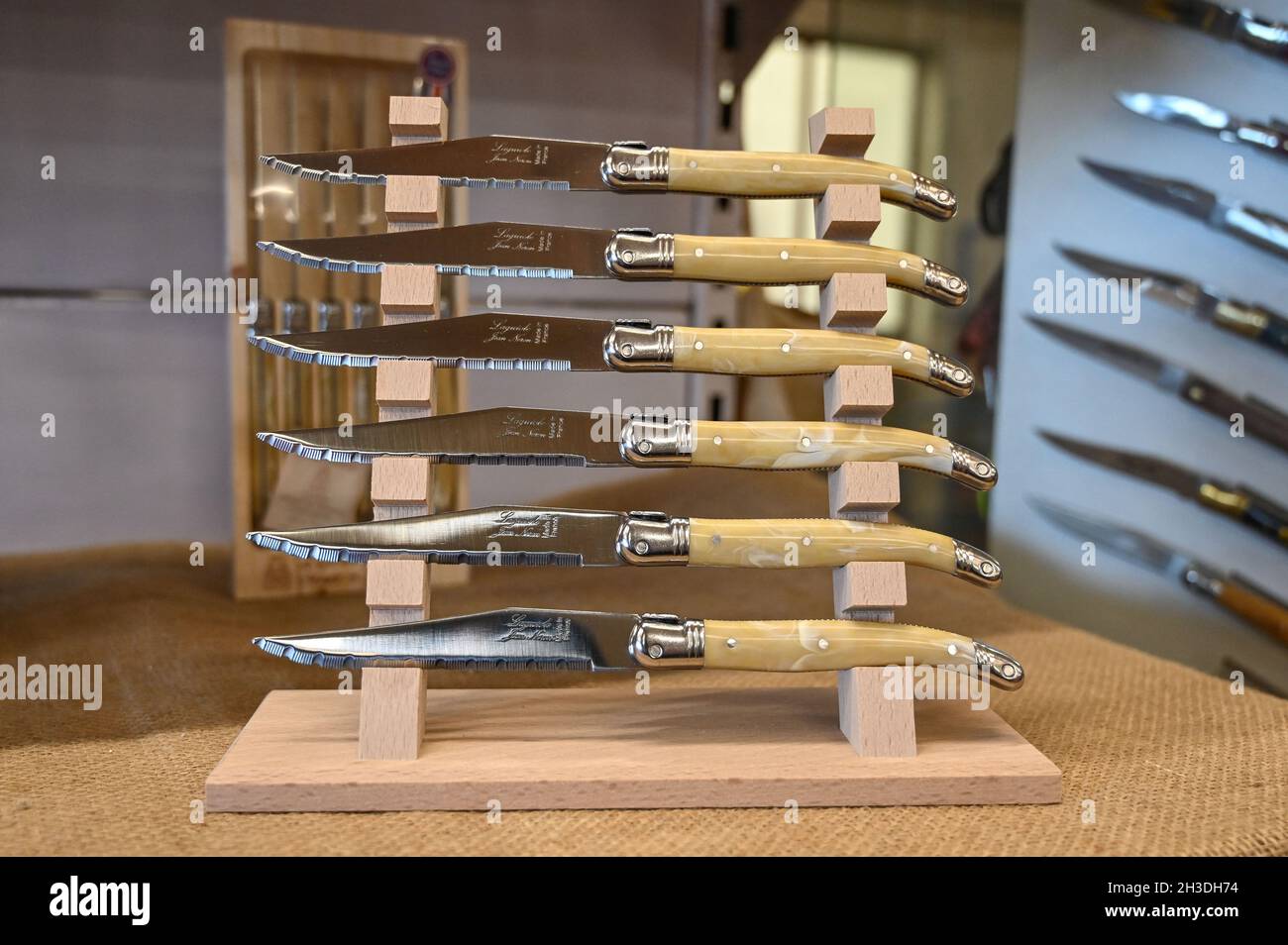 Views of Jean Neron cutlery factory in Chabreloche, France on October ...