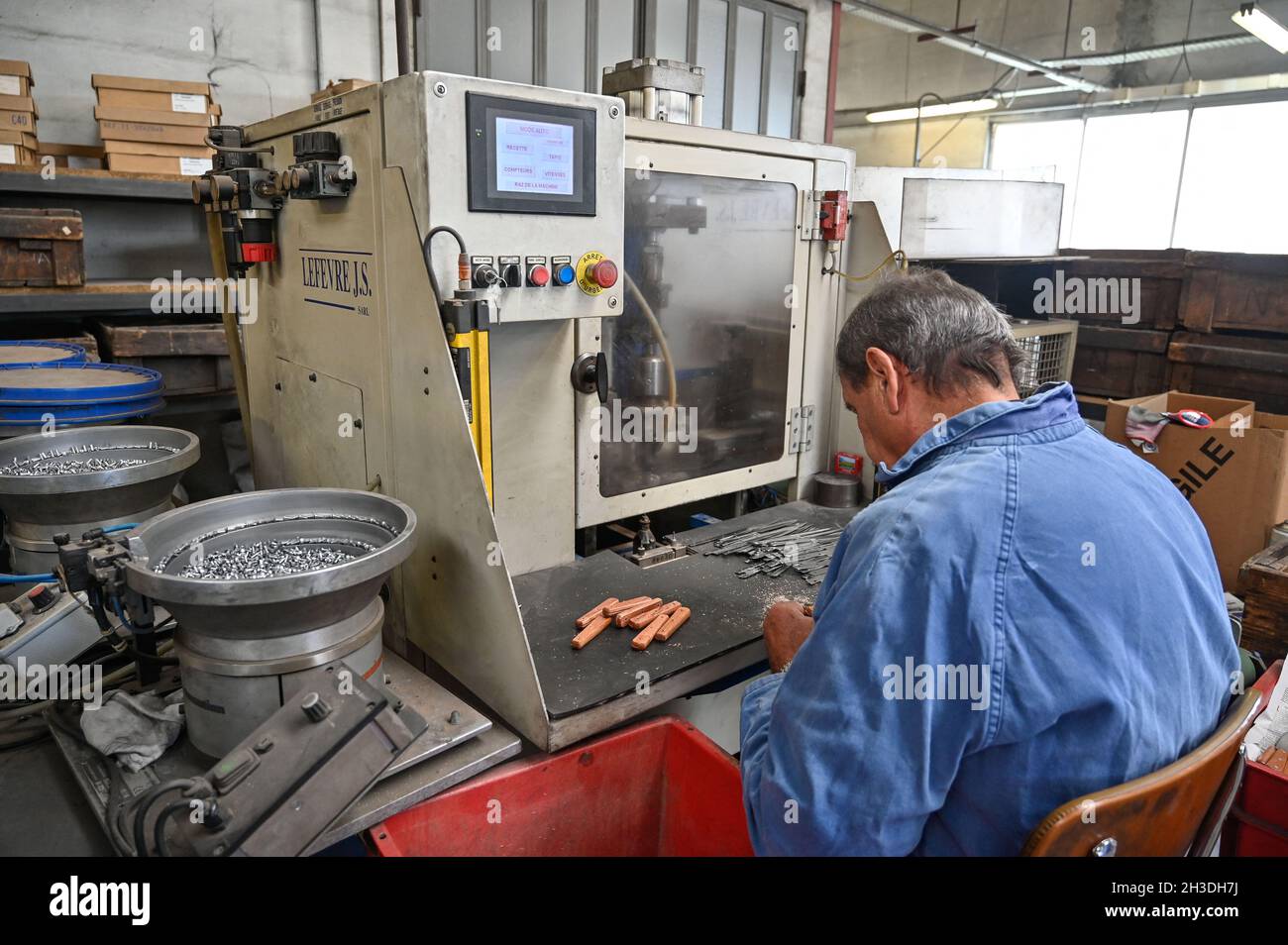 Views of Jean Neron cutlery factory in Chabreloche, France on October ...