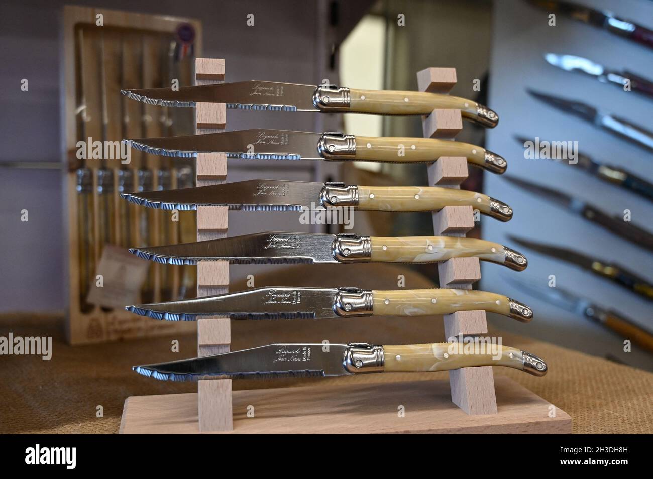 Views of Jean Neron cutlery factory in Chabreloche, France on October ...
