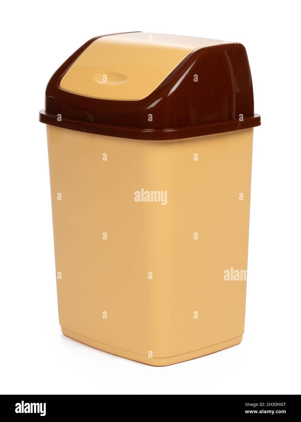 plastic waste bin isolated on white background Stock Photo - Alamy
