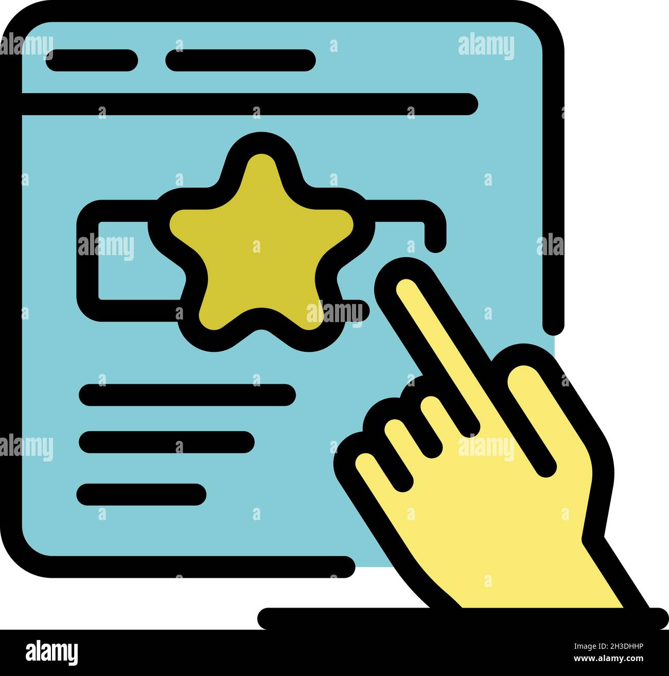 Finger application window icon. Outline finger application window ...