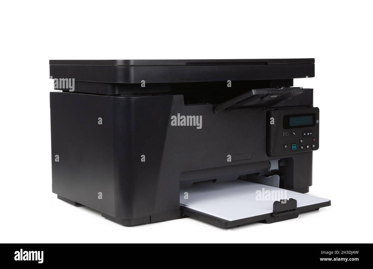 Laser home printer isolated on white background Stock Photo - Alamy
