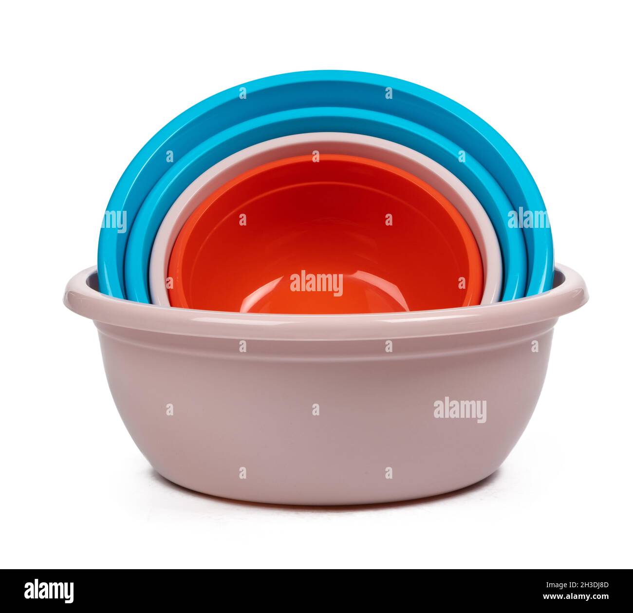 Plastic empty basin isolated on white background Stock Photo - Alamy