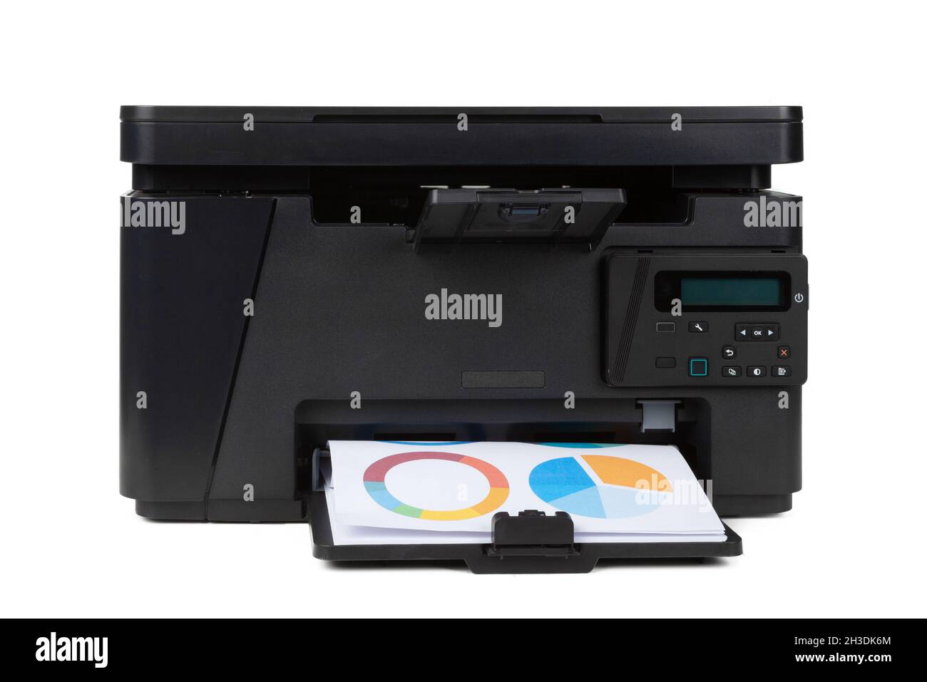Laser home printer isolated on white background Stock Photo - Alamy
