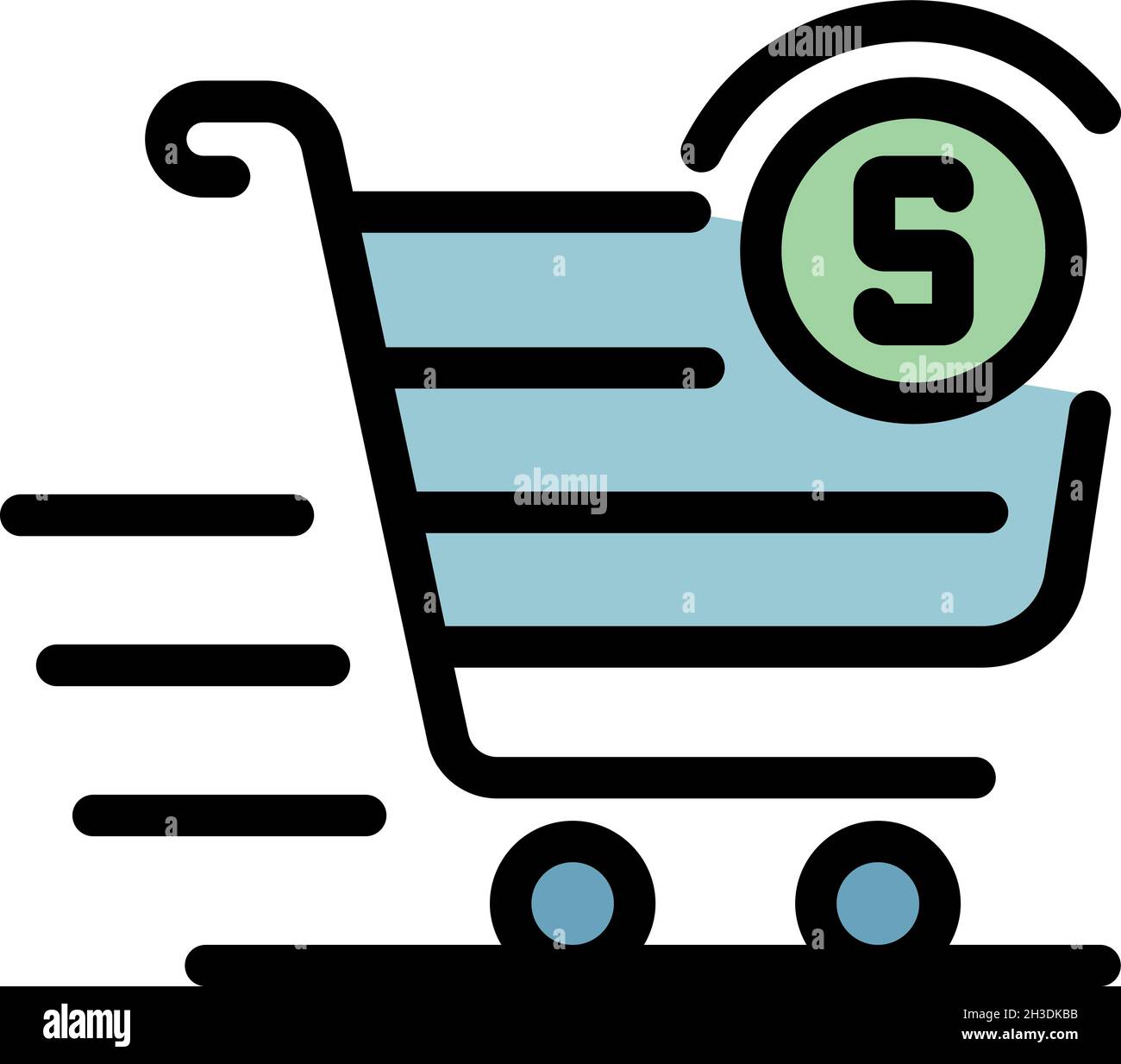 Marketing sales icon. Outline marketing sales vector icon color flat ...