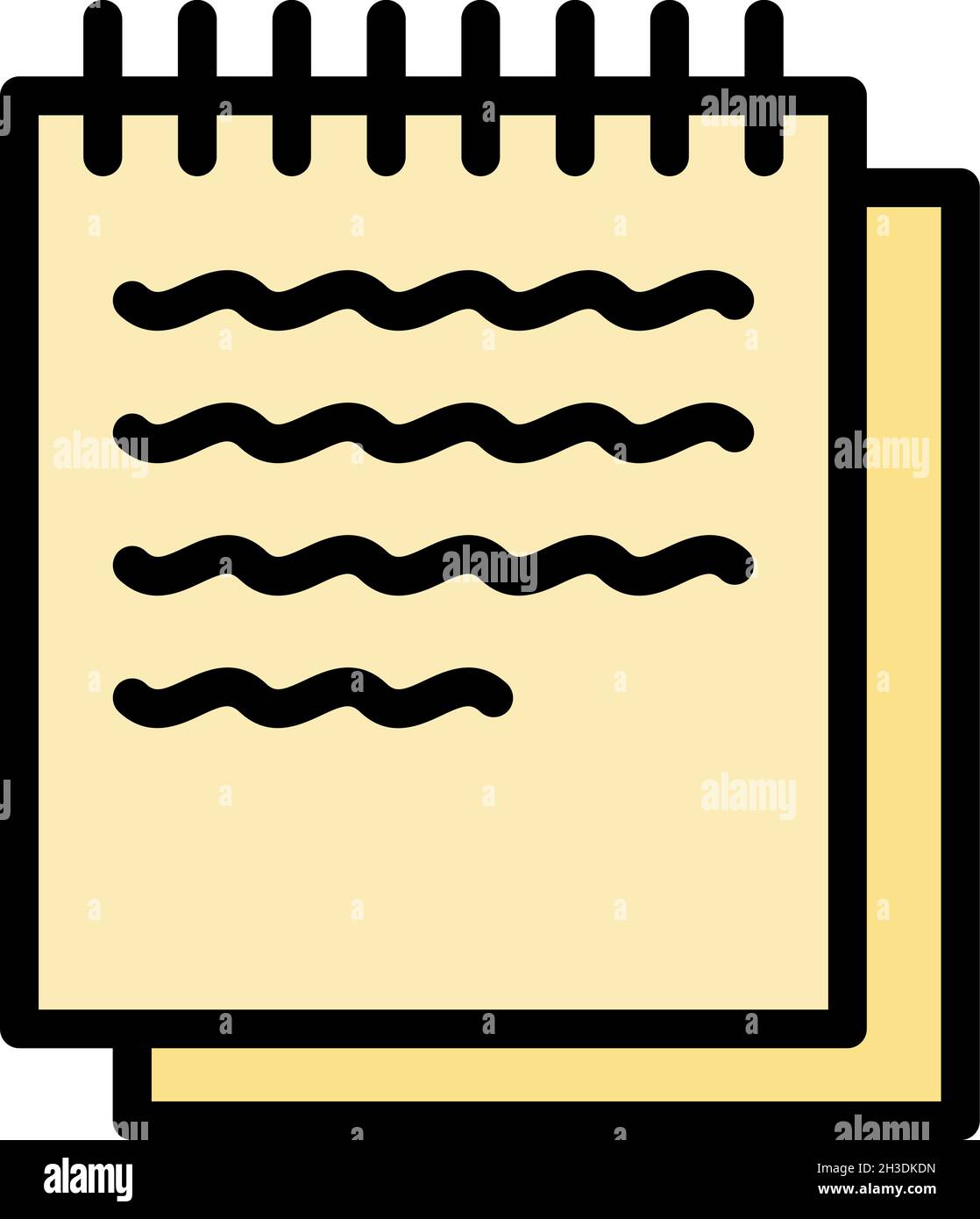 Flip pad icon. Outline Flip pad vector icon color flat isolated Stock ...