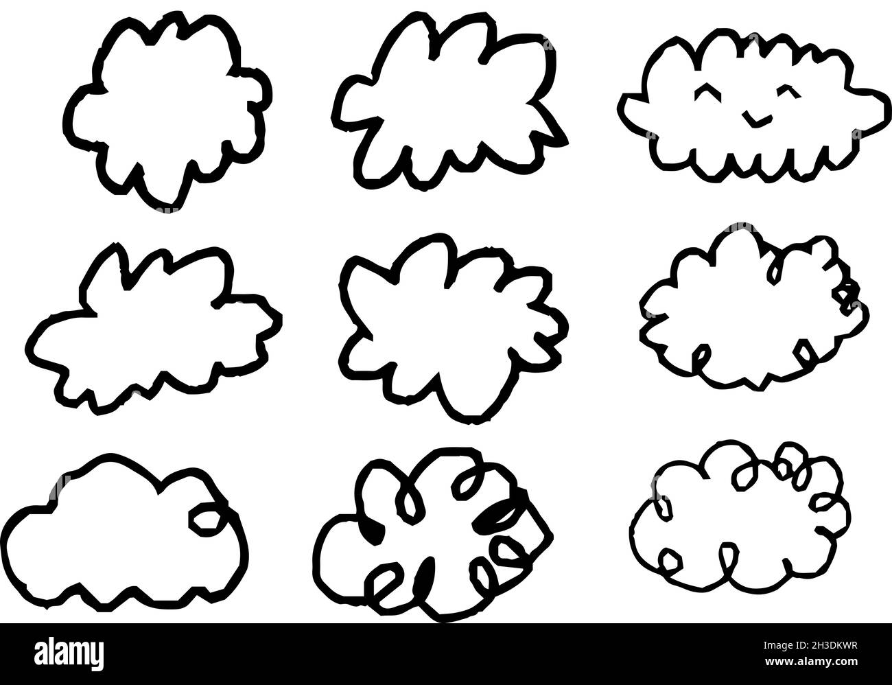 This is a illustration of Cloud graffiti drawn by a child Stock Vector ...