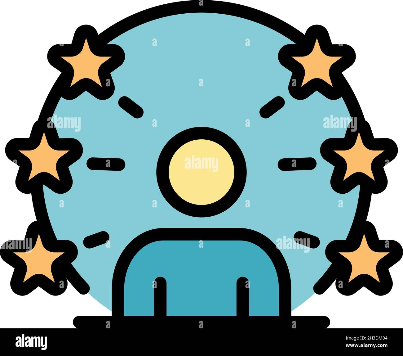 Man generating ideas icon. Outline man generating ideas vector icon ...