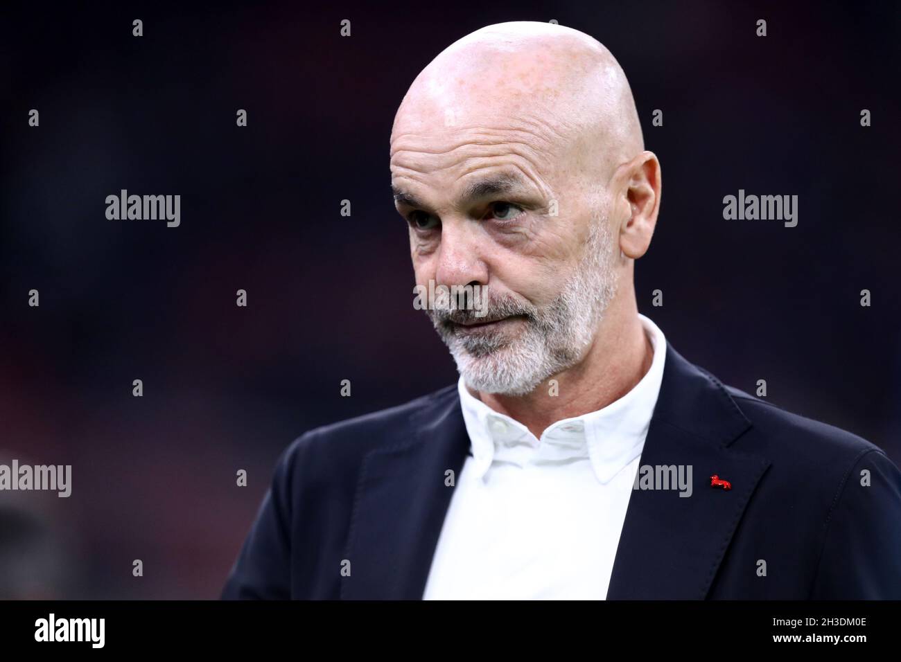 Stefano Pioli, head coach of Ac Milan looks on during the Serie A match ...