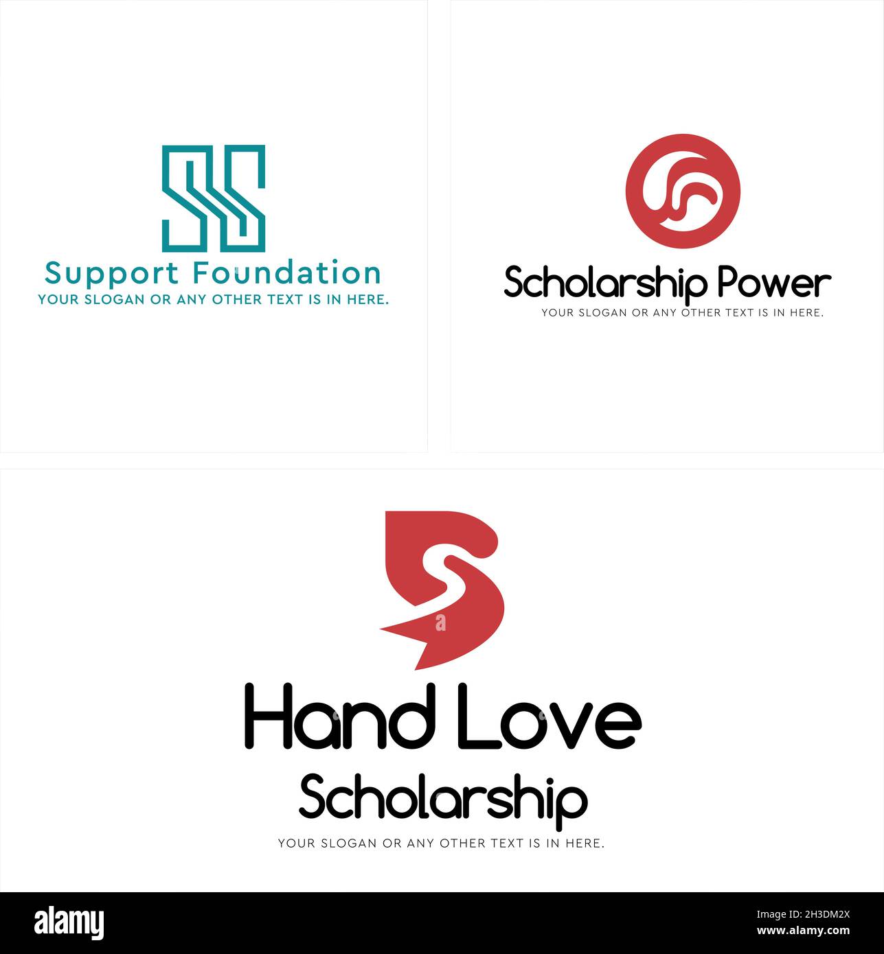 Modern foundation scholarship initial letter icon logo design Stock ...