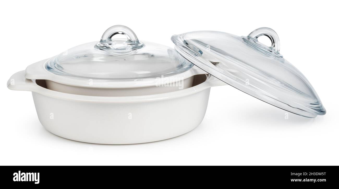 White ceramic cooking pot isolated on a white background Stock Photo ...