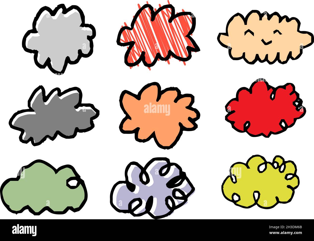 This is a illustration of Cloud graffiti drawn by a child Stock Vector ...