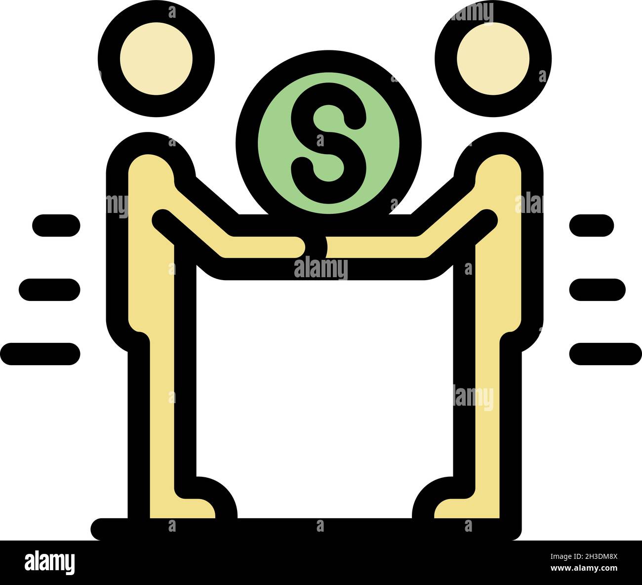 Business partners icon. Outline business partners vector icon color ...