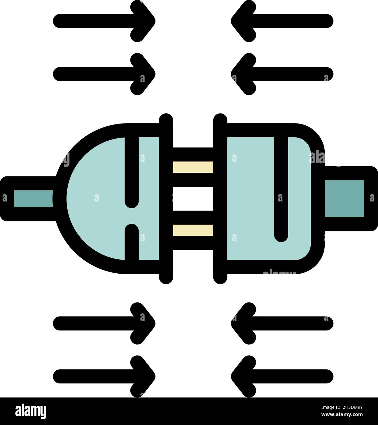 Connector male female icon. Outline connector male female vector icon ...