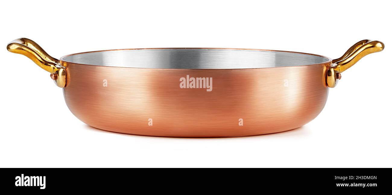 Clean and shiny copper pot isolated on white background Stock Photo - Alamy