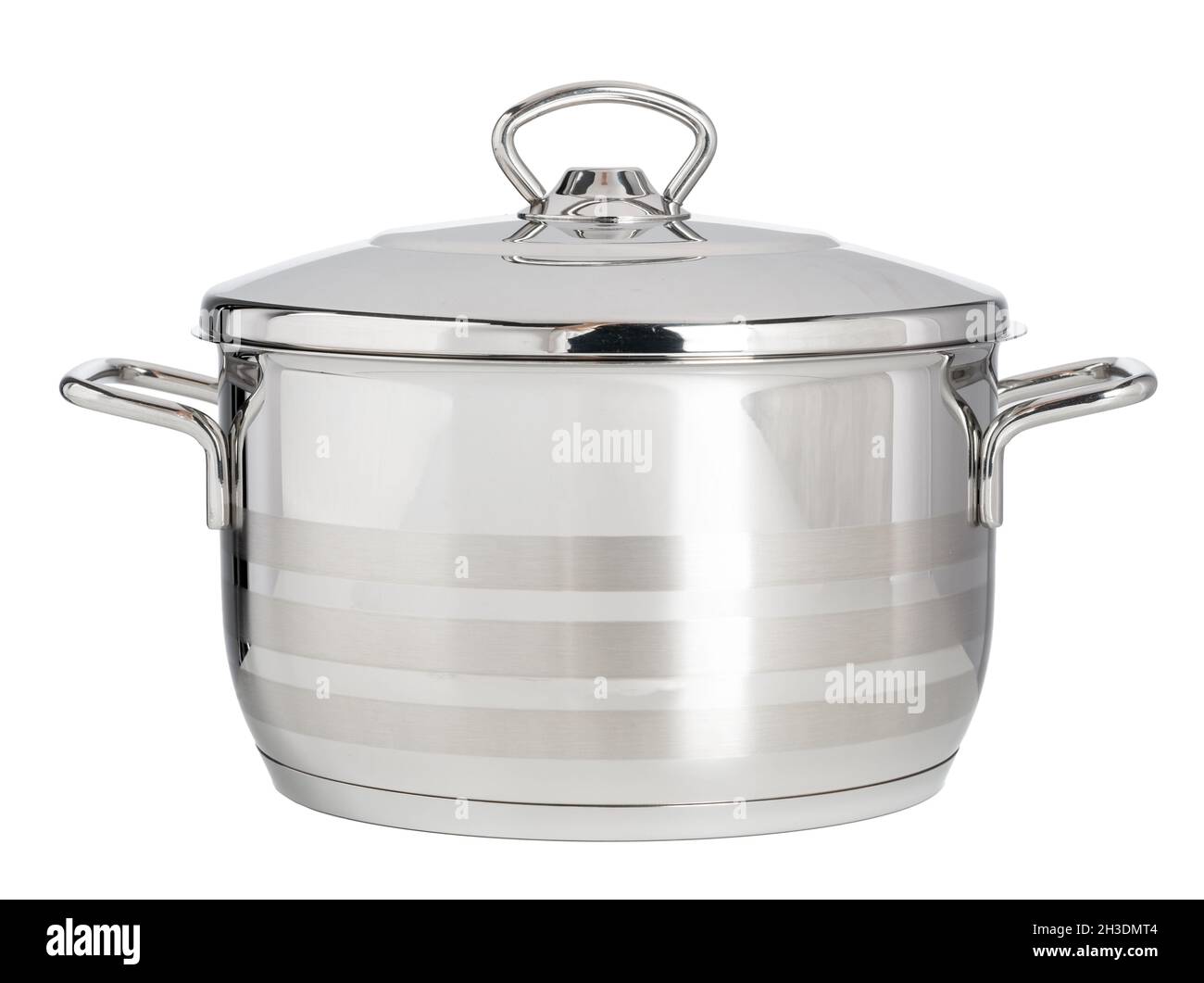 Stainless steel saucepan isolated on white background Stock Photo - Alamy