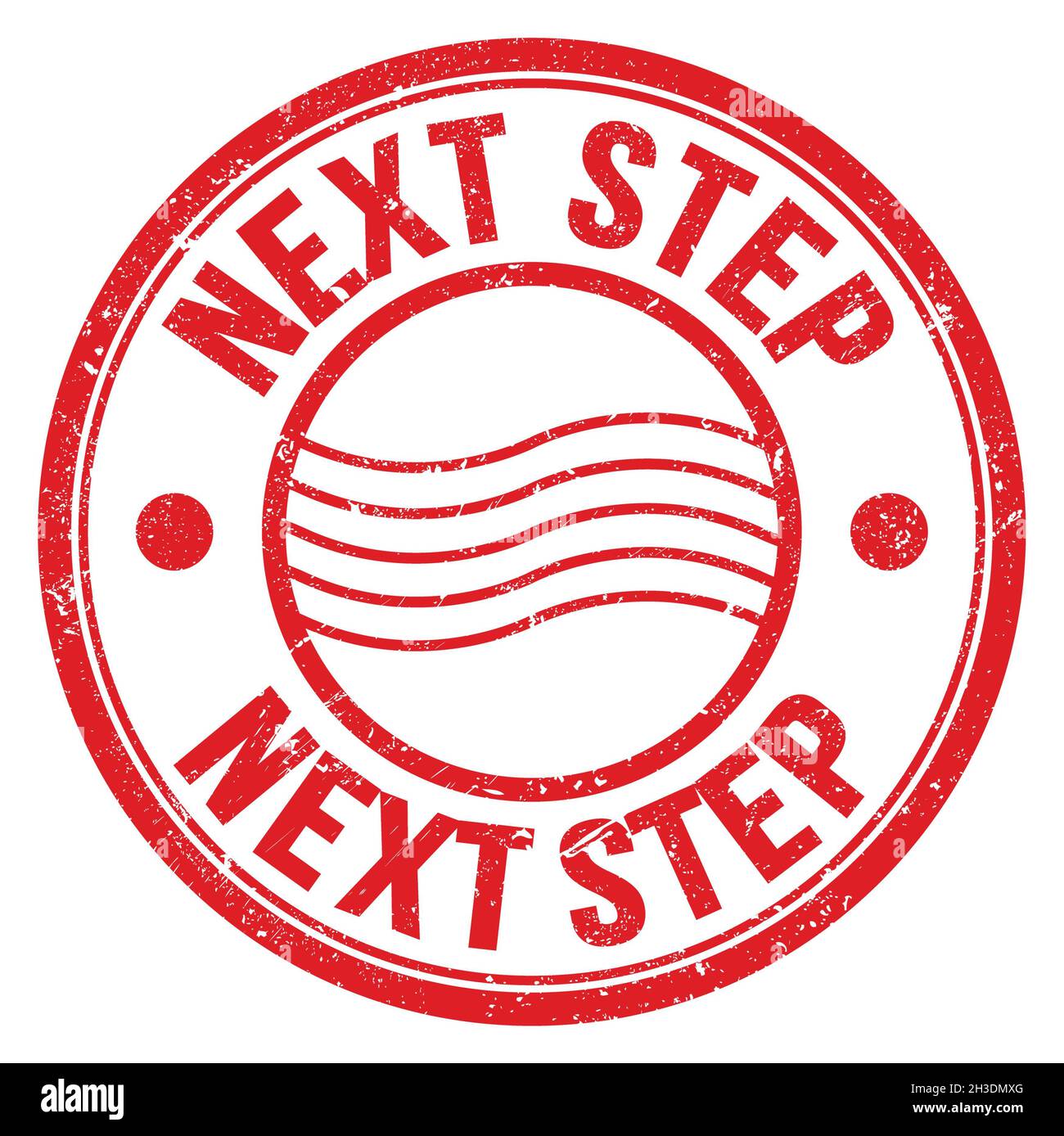 NEXT STEP word written on red round postal stamp sign Stock Photo - Alamy