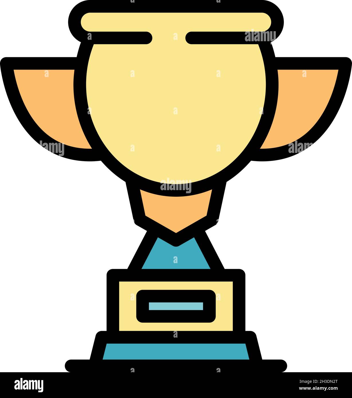 Sport trophy icon. Outline sport trophy vector icon color flat isolated ...