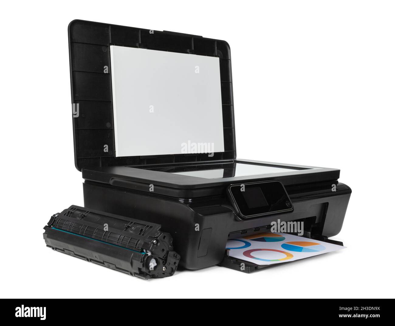 Laser home printer isolated on white background Stock Photo - Alamy