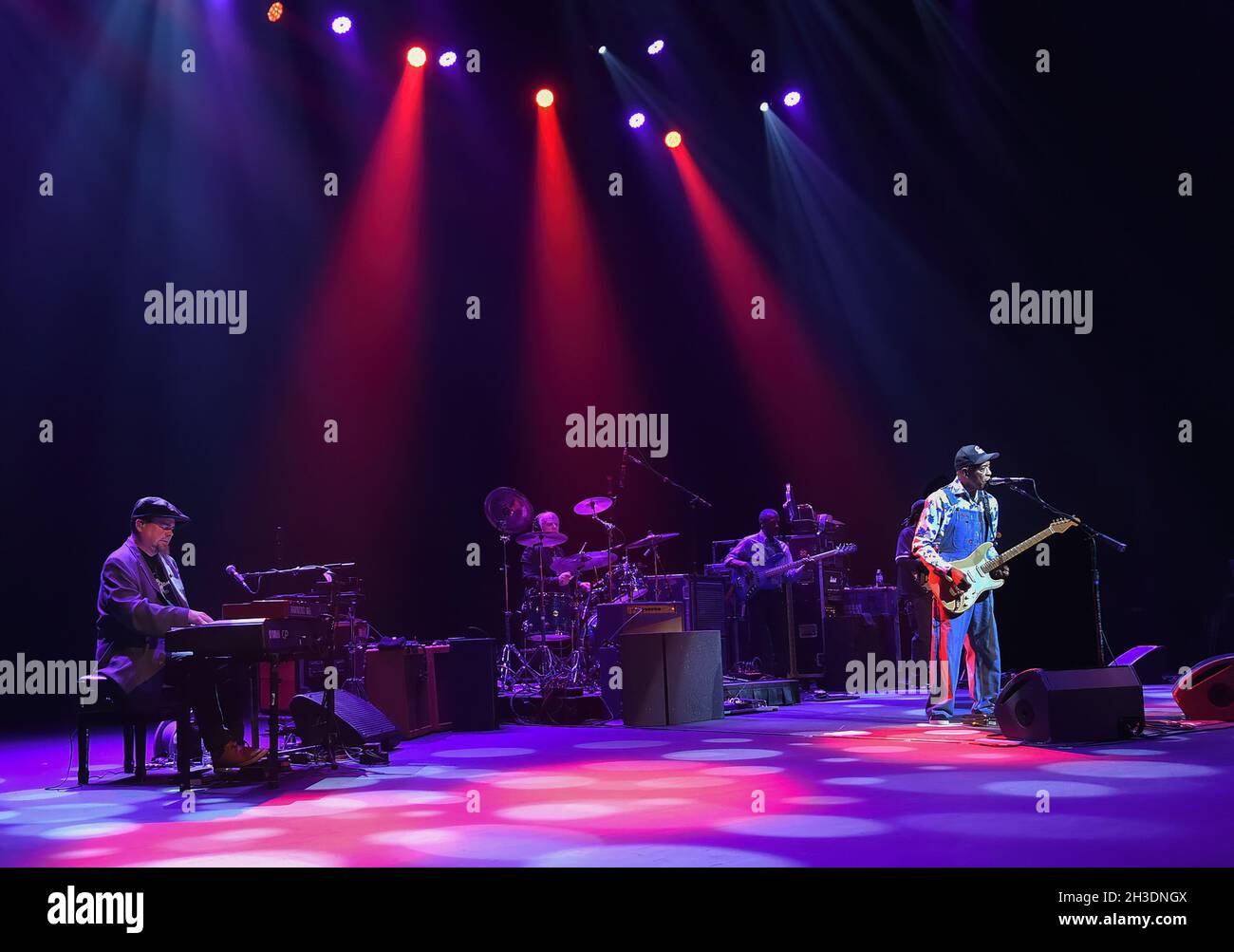 Blues guitarist and singer, Buddy Guy performs with his band at the ...