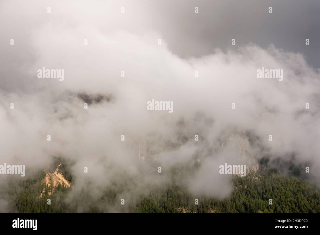 landscape, mountain and houses in vigo di fassa in Trentino Alto Adige ...