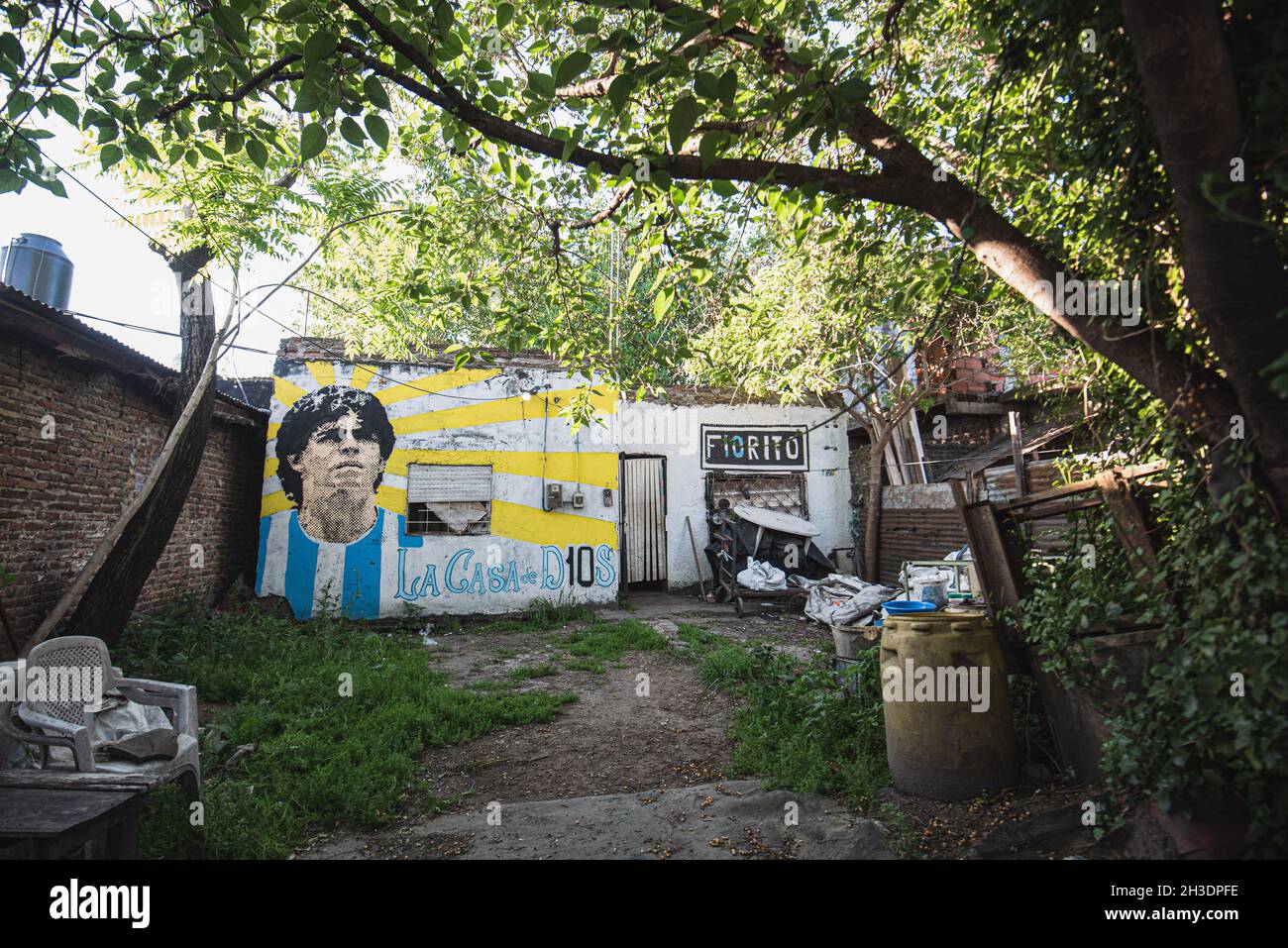 View of Diego Maradona s house in Villa Fiorito.Diego Maradona s house in Villa Fiorito was declared a National Historic Site. It was decreed by the Argentine Government there the ex footballer and co...