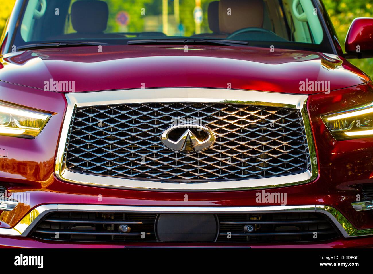 MOSCOW, RUSSIA - JUNE 20, 2021 Infiniti QX80 model year 2021 also ...