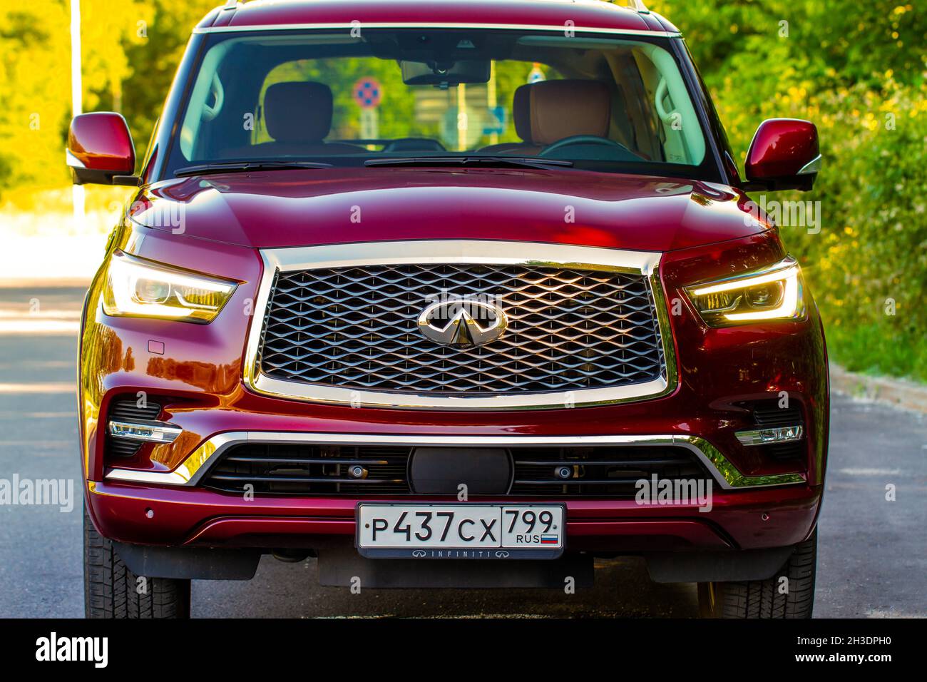 MOSCOW, RUSSIA - JUNE 20, 2021 Infiniti QX80 model year 2021 also ...