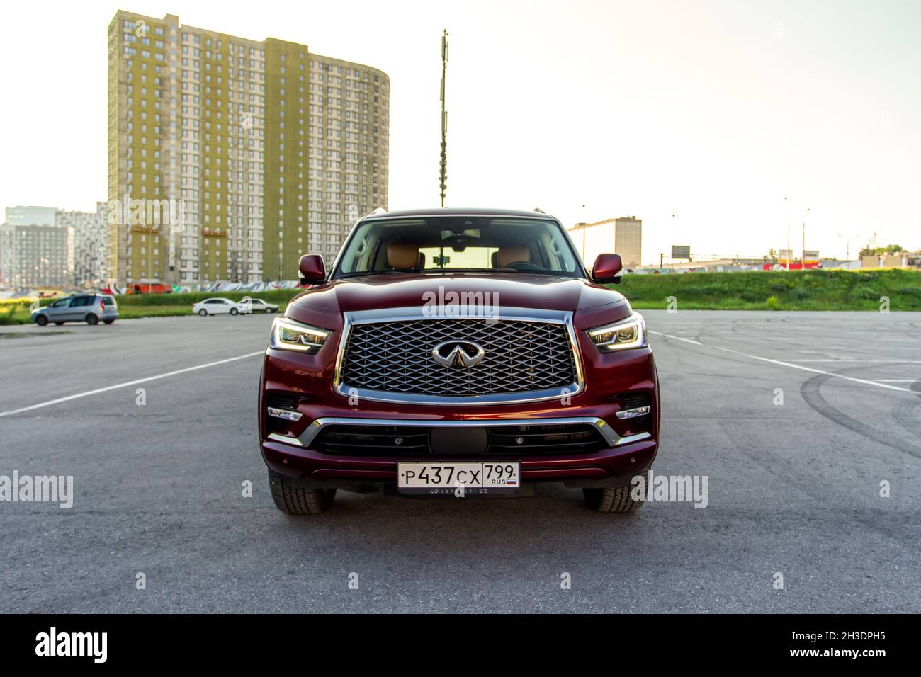 MOSCOW, RUSSIA - JUNE 20, 2021 Infiniti QX80 model year 2021 also ...