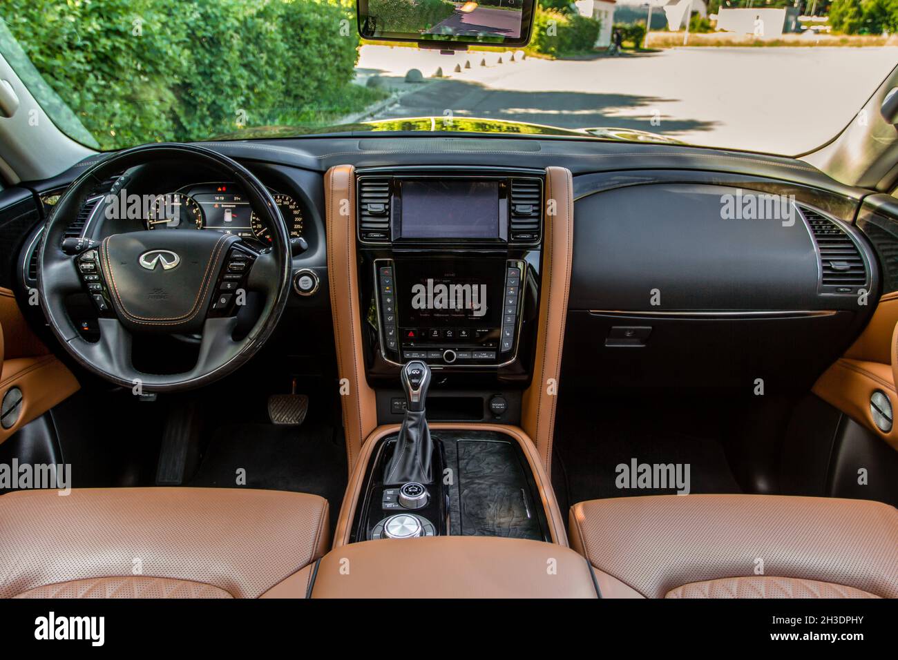 MOSCOW, RUSSIA - JUNE 20, 2021 Infiniti QX80 model year 2021 also ...